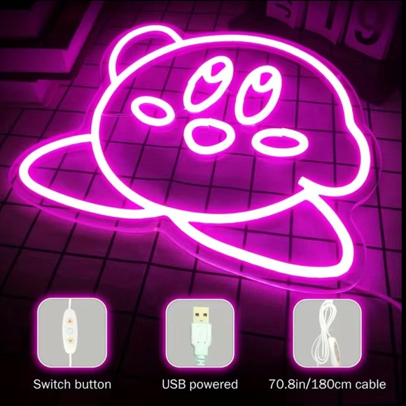 Nintendo | Wall Decor | Kirby Dimmable Neon Illuminating Wall Sign ...